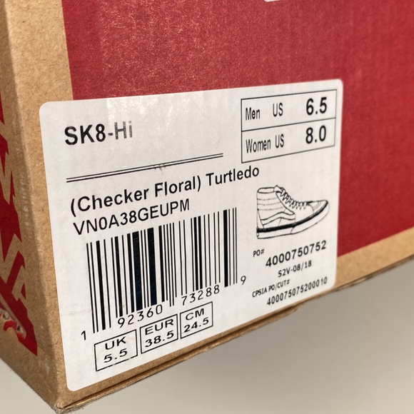 Vans | Shoes | Vans Hi Checker Floral Sneakers Women Size 8 | Poshmark